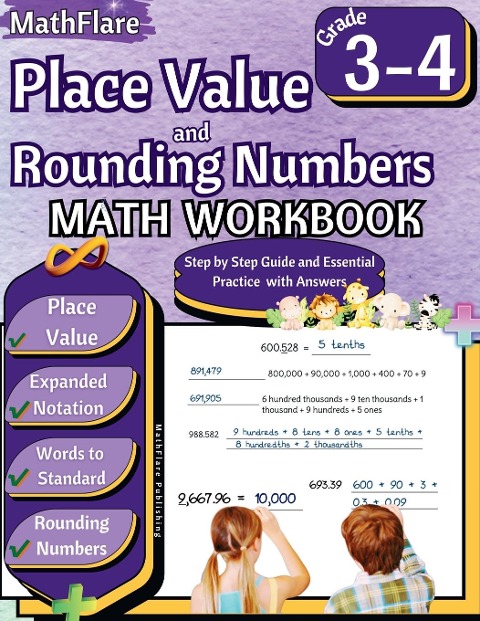 Place Value and Expanded Notations Math Workbook 3rd and 4th Grade ...